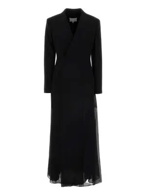 MAISON MARGIELA Crepe And Twill Blazer Dress - Black