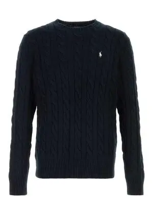 Polo Ralph Lauren POLO RALPH LAUREN 100% Cotton Cable Knit Crewneck Sweater Blue