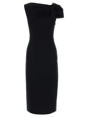 Givenchy Stretch Cady Draped Dress - Black