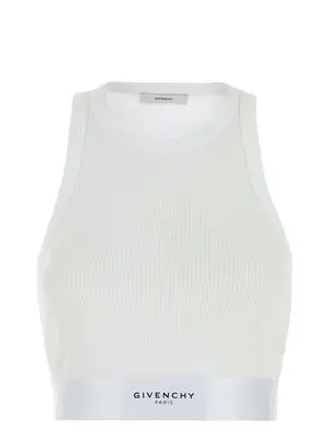 GIVENCHY GIVENCHY Ribbed Cotton Blend Cropped Top