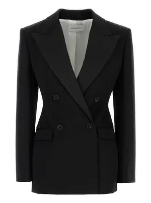 Givenchy Virgin Wool Single Breasted Blazer - Black