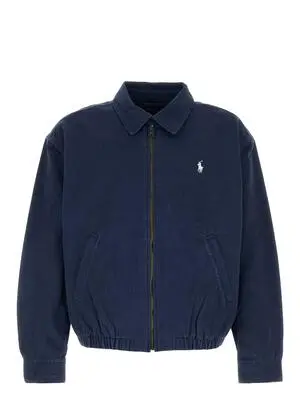 Polo Ralph Lauren POLO RALPH LAUREN Cotton Twill Zip-Up Bomber Jacket Blue