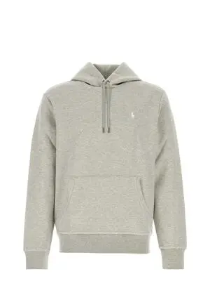 Polo Ralph Lauren Melange Cotton-blend Hoodie - Grey