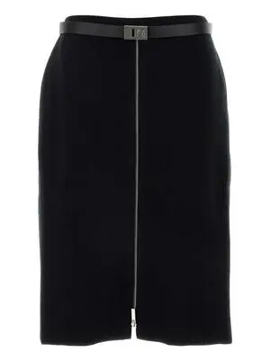 SALVATORE FERRAGAMO Salvatore Stretch Wool Blend Skirt