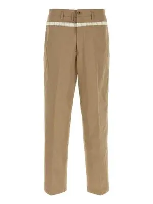 MAISON MARGIELA Cotton Trousers - Camel