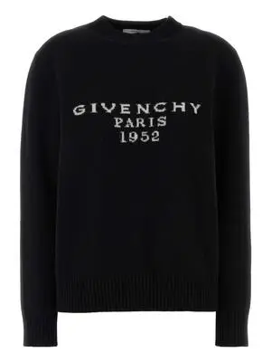 Givenchy Paris 1952 Wool-cashmere Blend Knit Sweater - Black