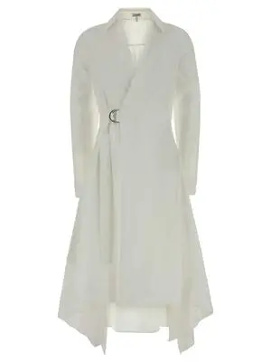 Loewe Poplin Shirt Dress - White
