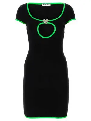 AMBUSH Stretch Viscose Mini Dress With Cut-out Detail - Black