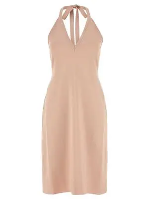 FERRAGAMO Halter Neck Stretch Viscose-blend Dress - Pink