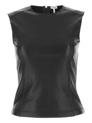 LOEWE LOEWE Leather And Technical Fabric Top