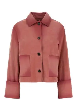Loewe LOEWE Lambskin Leather Jacket Pink