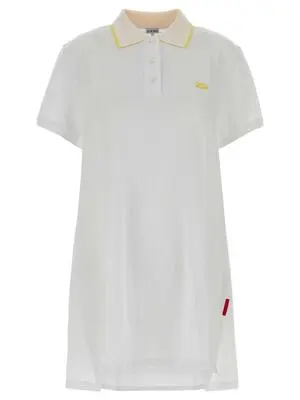 Loewe Cotton Piquet Polo Mini Dress - White