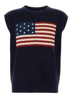 Polo Ralph Lauren Flag Knit Vest - Blue