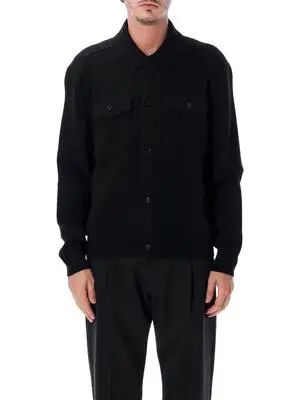 TOM FORD Tom Ford Wool Cashmere Overshirt Jacket Nero