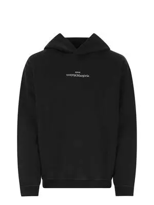 MAISON MARGIELA Oversize Cotton Sweatshirt - Black