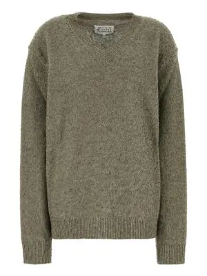 MAISON MARGIELA MAISON MARGIELA V-Neck Wool-Blend Sweater
