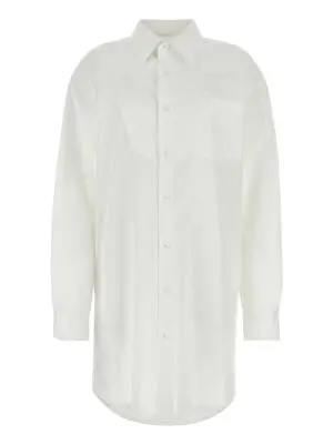 MAISON MARGIELA Poplin Shirt Mini Dress - White