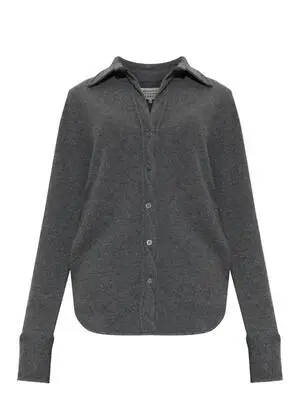 MAISON MARGIELA Maison Margiela Wool Cardigan With Classic Collar And Button Closure