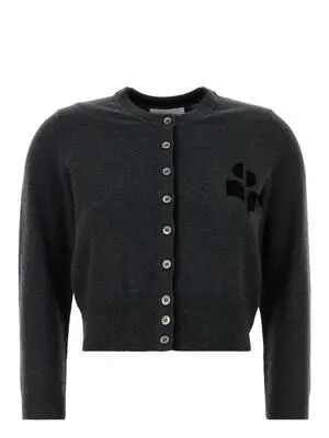 Isabel Marant Étoile ISABEL MARANT ETOILE Textured Cotton Blend Cardigan With Wool Grey