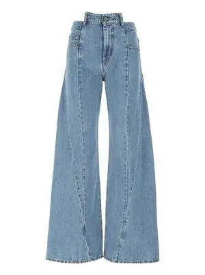 MAISON MARGIELA Wide-leg Denim Jeans - Light Blue