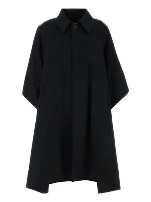 MAISON MARGIELA Cotton Overcoat With Viscose Lining - Black