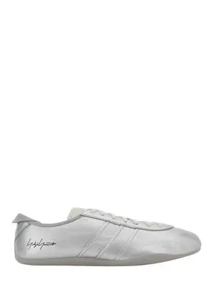Y-3 YOHJI YAMAMOTO ADIDAS Y-3 Yamamoto Tokyo Leather Low Top Sneakers - Silver