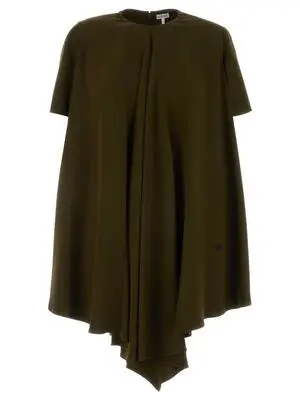 LOEWE Loewe Khaki Stretch Cady Mini Dress