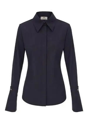 Elisabetta Franchi Fitted Long Sleeve Shirt - Nero