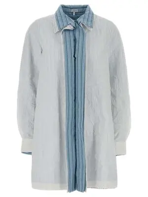 Loewe Cotton-blend Shirt Dress - White
