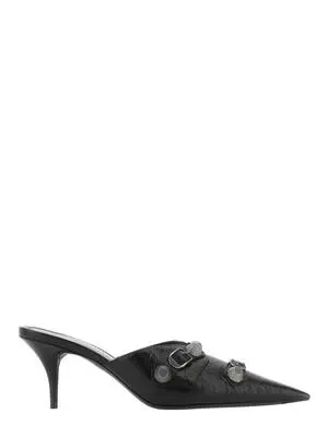 BALENCIAGA Balenciaga Cagole Flat Pumps In Leather With 8 Cm Heel
