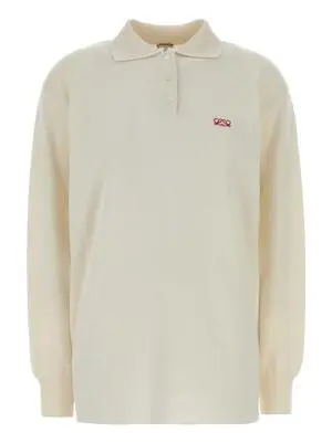 Loewe Stretch Cashmere-blend Polo Shirt - White