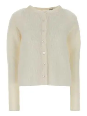 Loewe Ivory Stretch Mohair-blend Cardigan - White