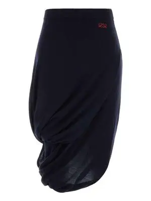 LOEWE LOEWE Wool Blend Draped Skirt