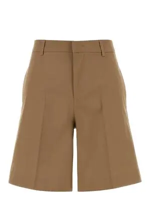 PT TORINO Stretch Cotton Bermuda Shorts - Camel