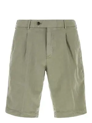 PT TORINO Lyocell & Linen Blend Bermuda Shorts - Green