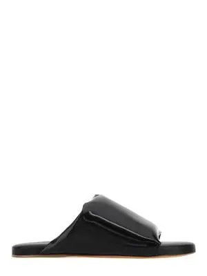 Bottega Veneta BOTTEGA VENETA Nappa Leather Cushion Slides Black