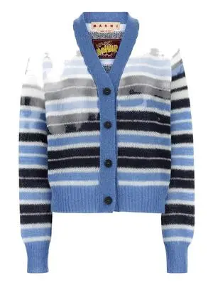 Marni Mohair-blend Cardigan - Multicoloured
