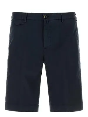 PT TORINO Tailored Stretch Cotton Bermuda Shorts - Blue
