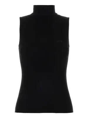 Loewe Sleeveless Knit High Neck Top - Black