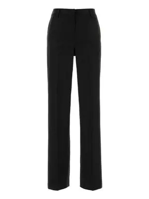 PT TORINO Stretch Wool Blend Tailored Pants - Black