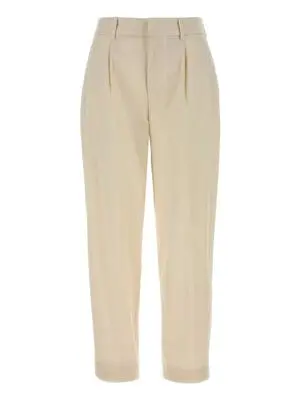 PT TORINO Daisy Stretch Cotton Blend Pants - White