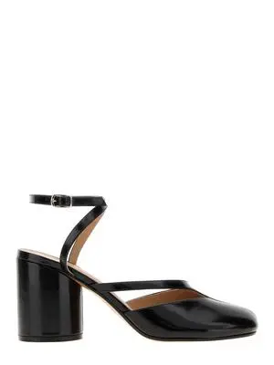 MAISON MARGIELA Leather Split-toe Pumps With 8.5 Cm Heel - Black