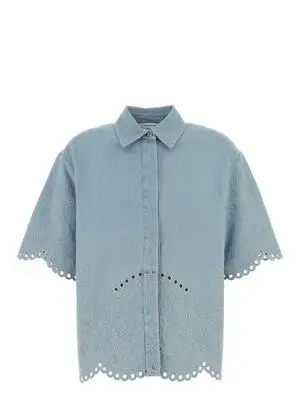Zimmermann ZIMMERMANN Embroidered Denim Shirt Light Blue