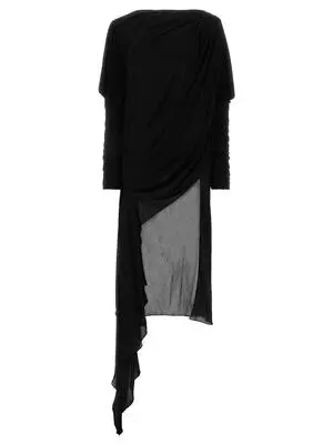 Gucci Draped Crepe Dress - Black