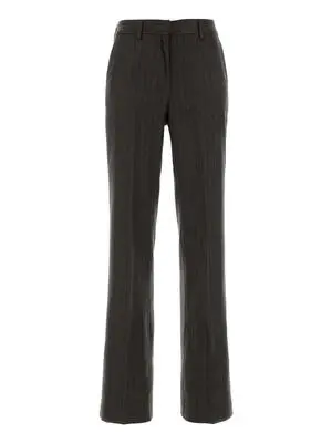 PT TORINO Jodie Wool Pant With Artisanal Embroidery - Stripped