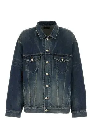 Balenciaga Oversized Denim Jacket - Blue