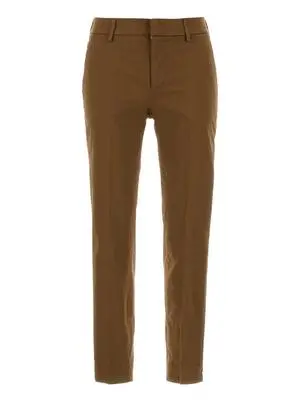 PT TORINO Stretch Cotton Trousers - Brown