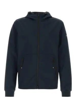 Woolrich Stretch Polyester Zip-up Jacket With Hood - Blue