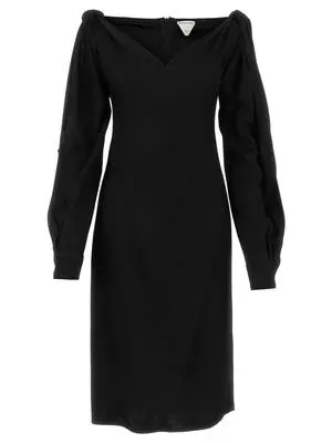 Bottega Veneta Viscose Day Dress - Black