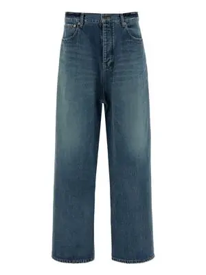 Balenciaga Wide Leg Denim Jeans - Light Blue